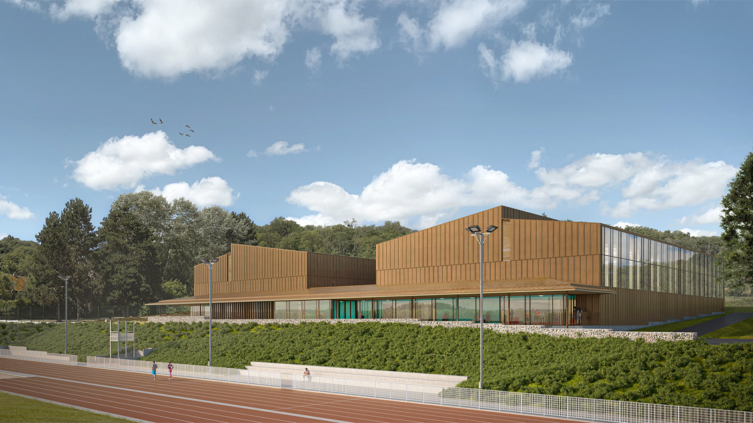 Construction du futur gymnase Philippe Croizon - Ville de Louviers