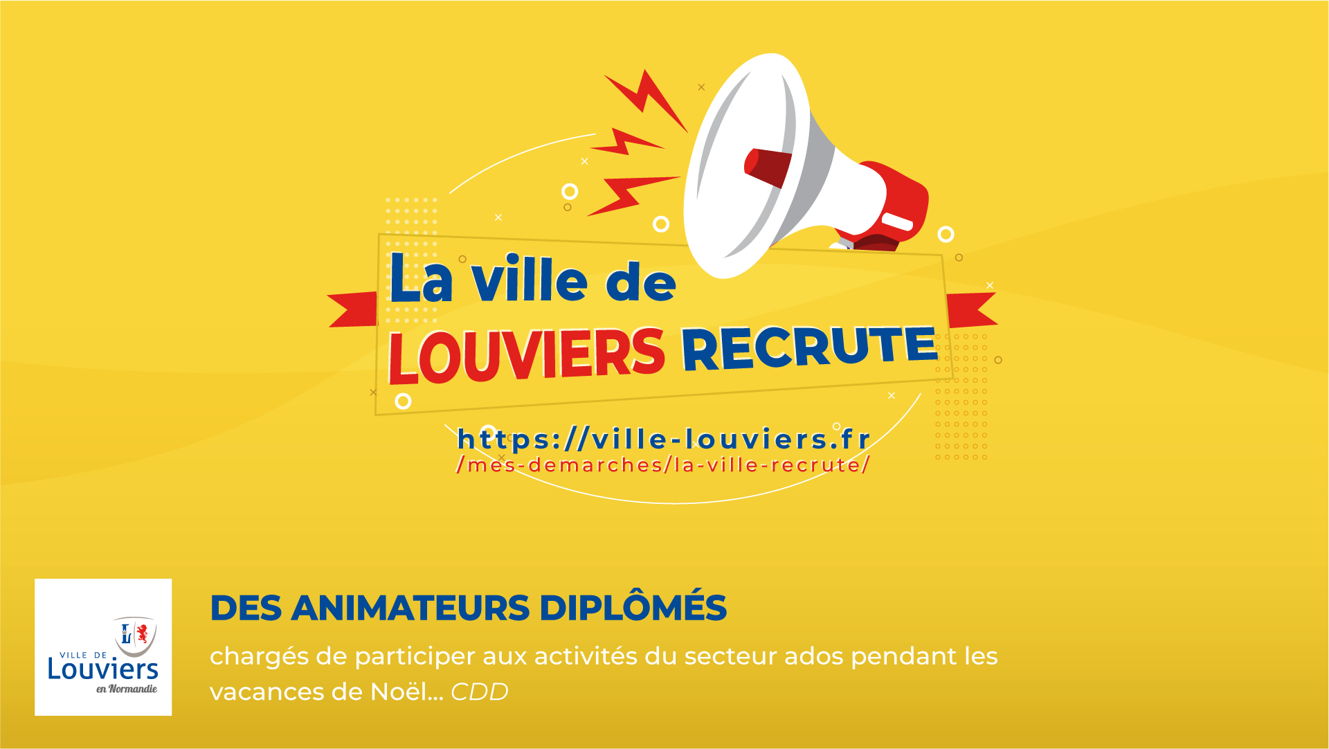 La Ville recrute des animateurs - Ville de Louviers