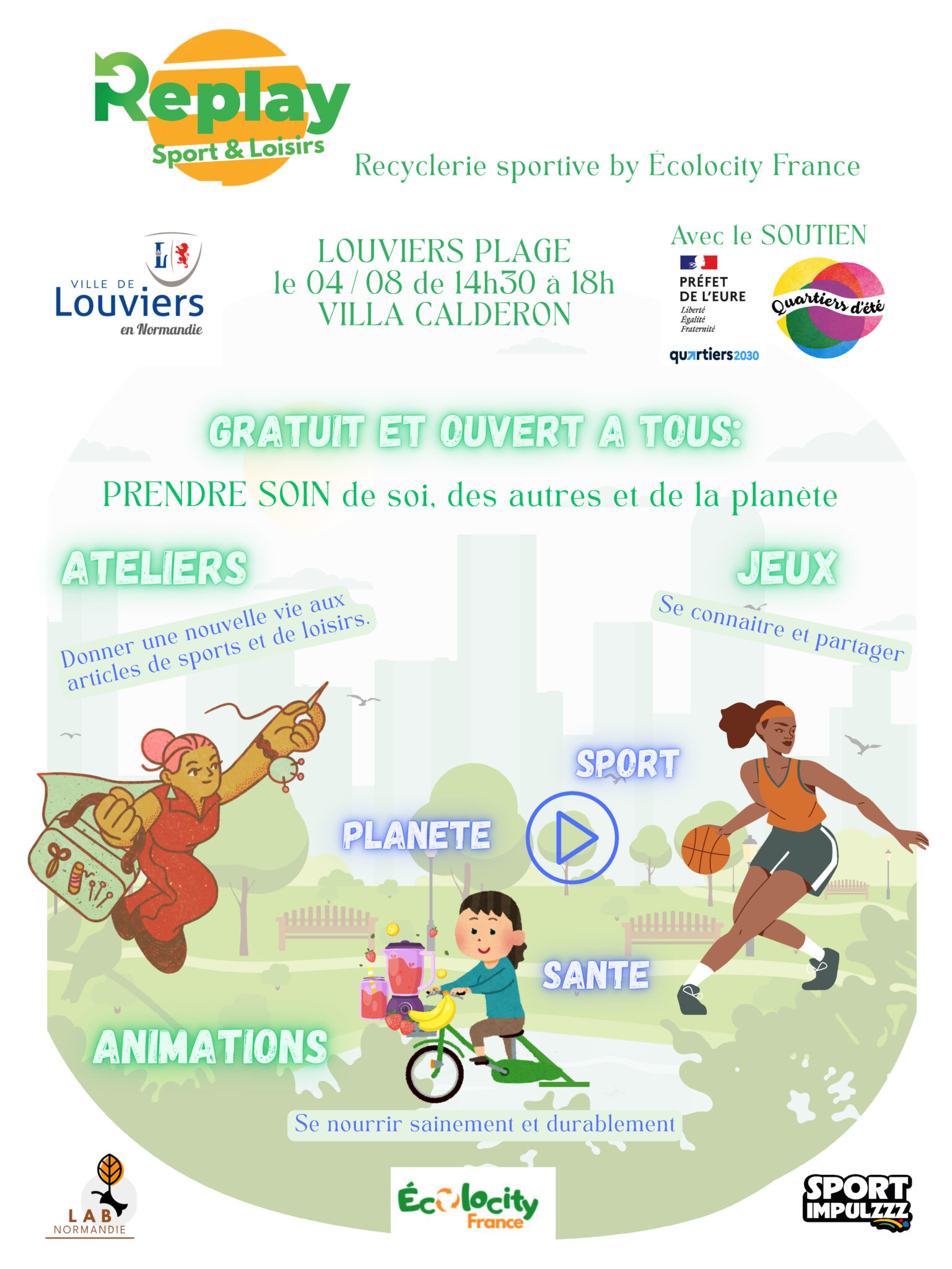Replay Sport & Loisirs à Louviers plage - Ville de Louviers